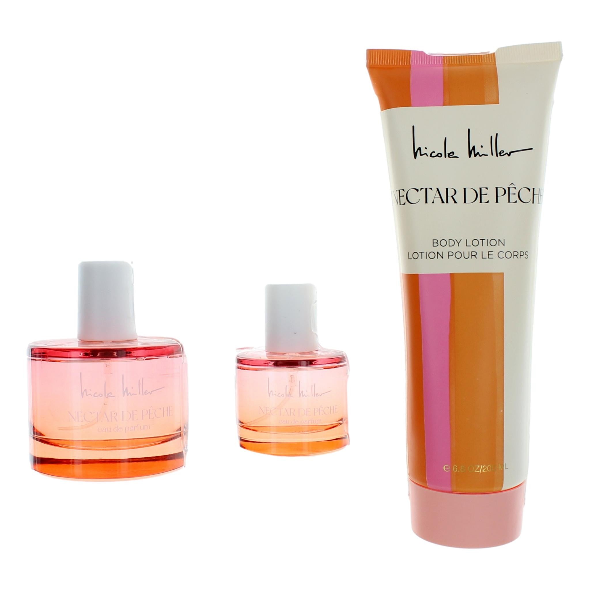 Nectar De Peche by Nicole Miller 3 Piece Gift set for Women – Fragrance ...